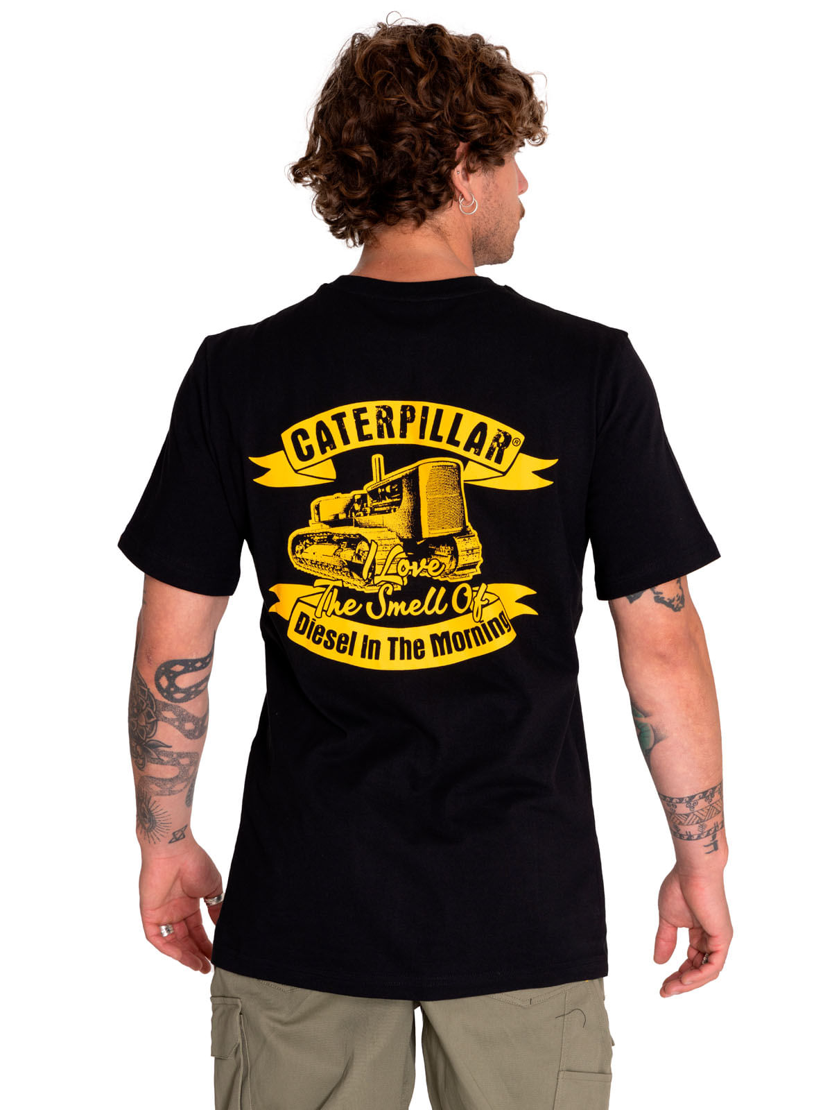 Polera Manga Corta Casual Hombre Graphic Tee Negro Cat-Cat Chile ...