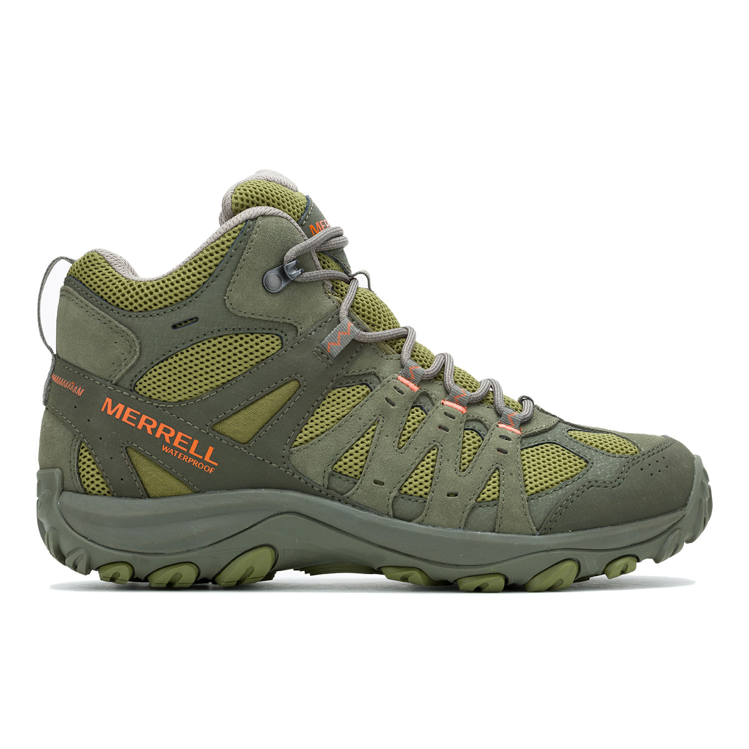 Merrell - Botín Hombre Accentor 3 Mid Waterproof Oliva Merrell | Ofertitas