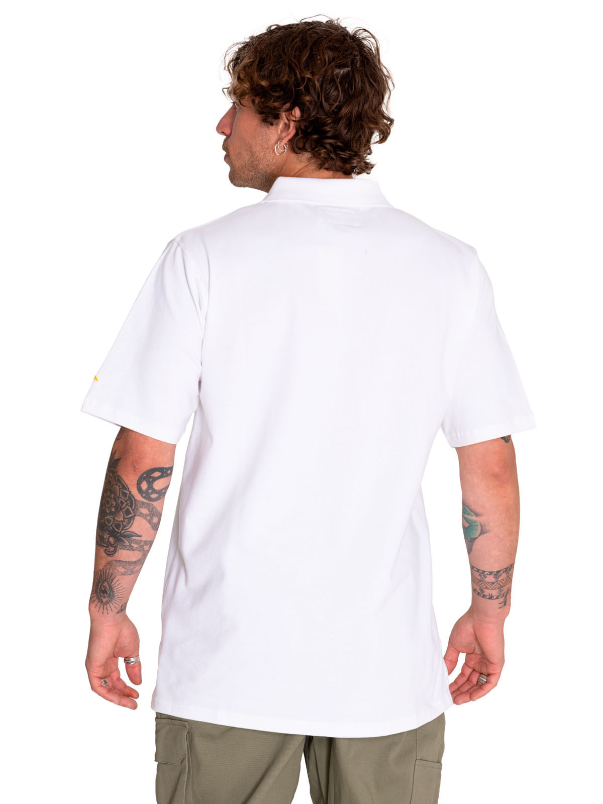 Polera Polo Casual Hombre Cat Logo Pique Polo Blanco Cat-Cat Chile ...