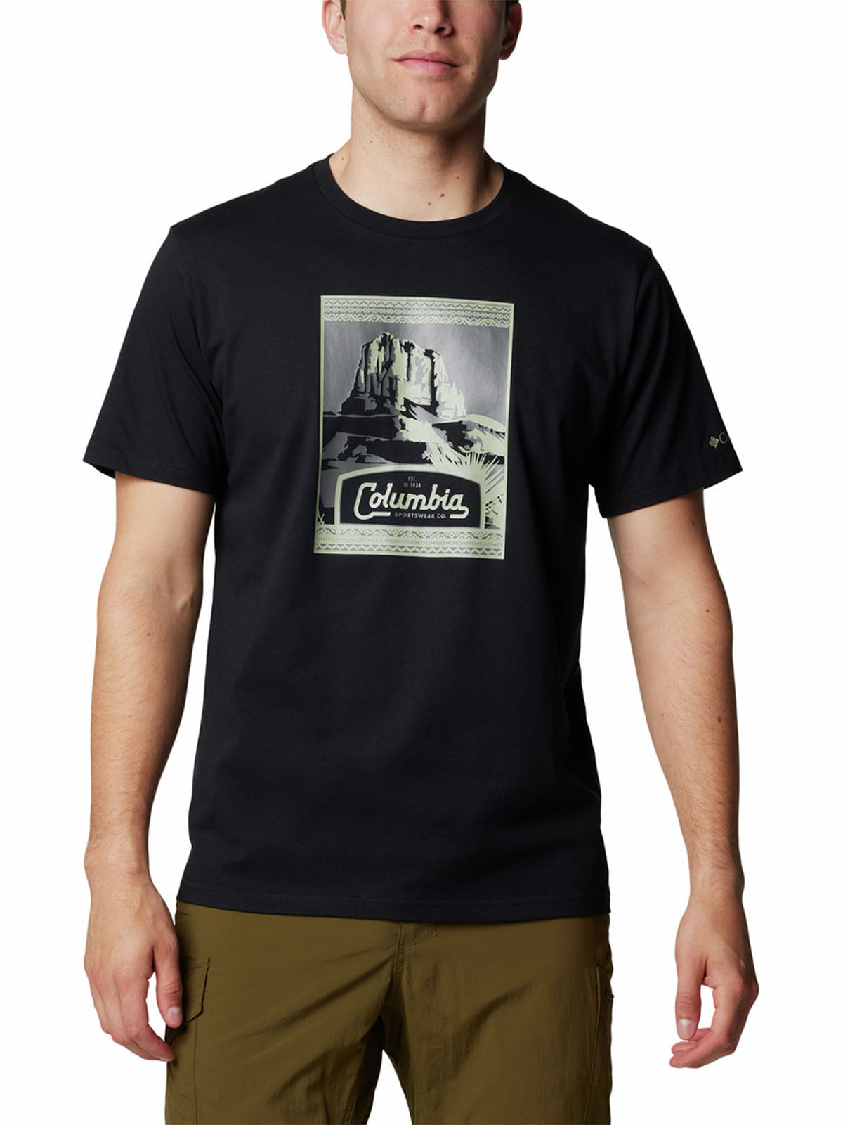 Columbia - Polera Manga Corta Hombre Seasonal Logo Negro Columbia | Ofertitas